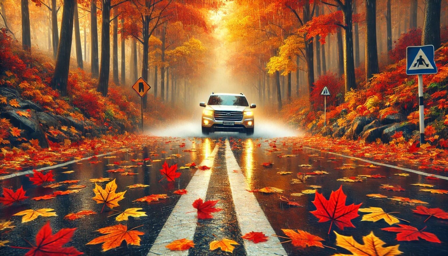 Dealing with Fallen Leaves and Slippery Roads